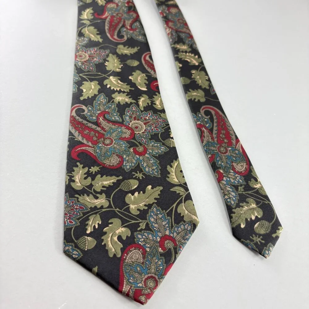 bill blass | Accessories | Bill Blass Black Floral Mens Tie 4 X 6 ...